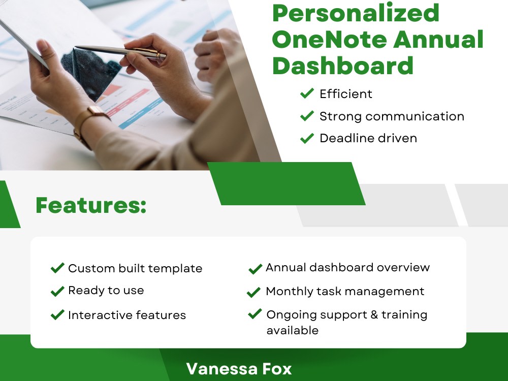 A ready-to-use OneNote Annual Dashboard with interactive features. | Upwork