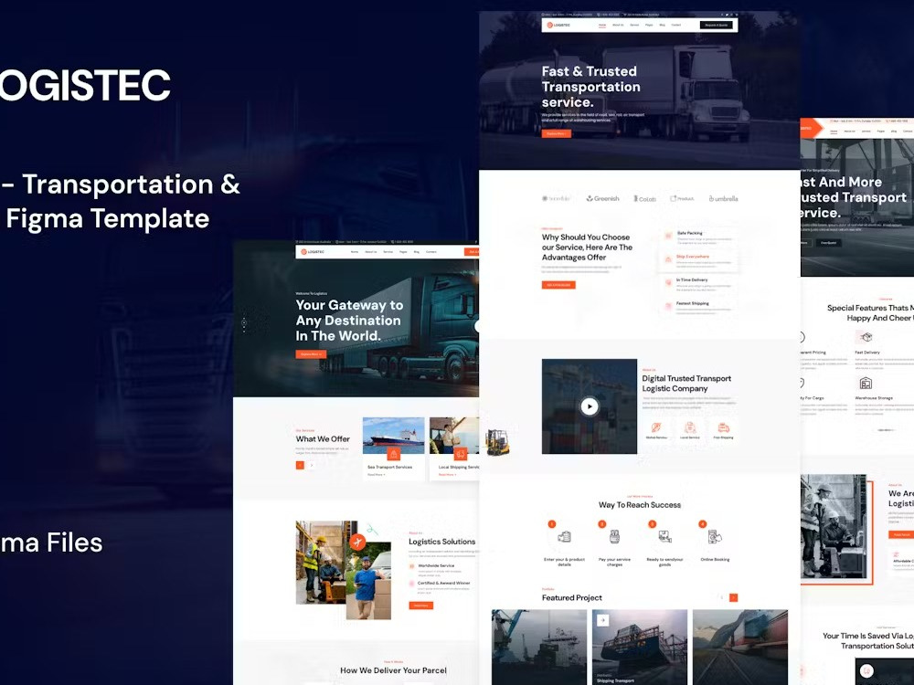 Logistec – Transportation & Logistics Figma | Upwork