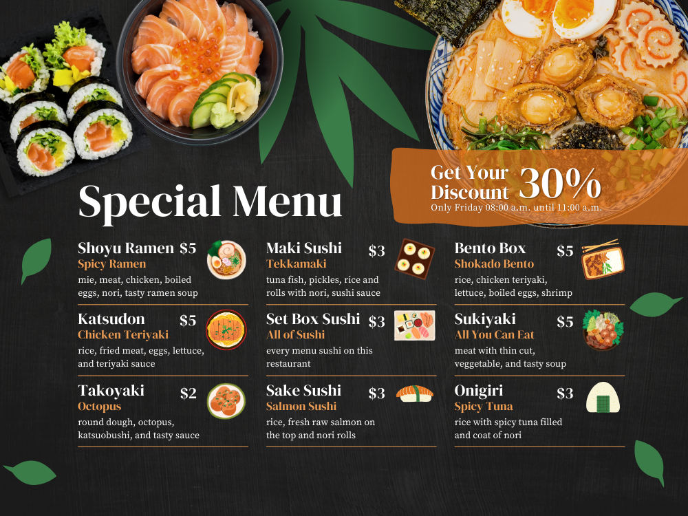 EYE-CATCHING RESTAURANT MENU / FLYER DESIGN | Upwork