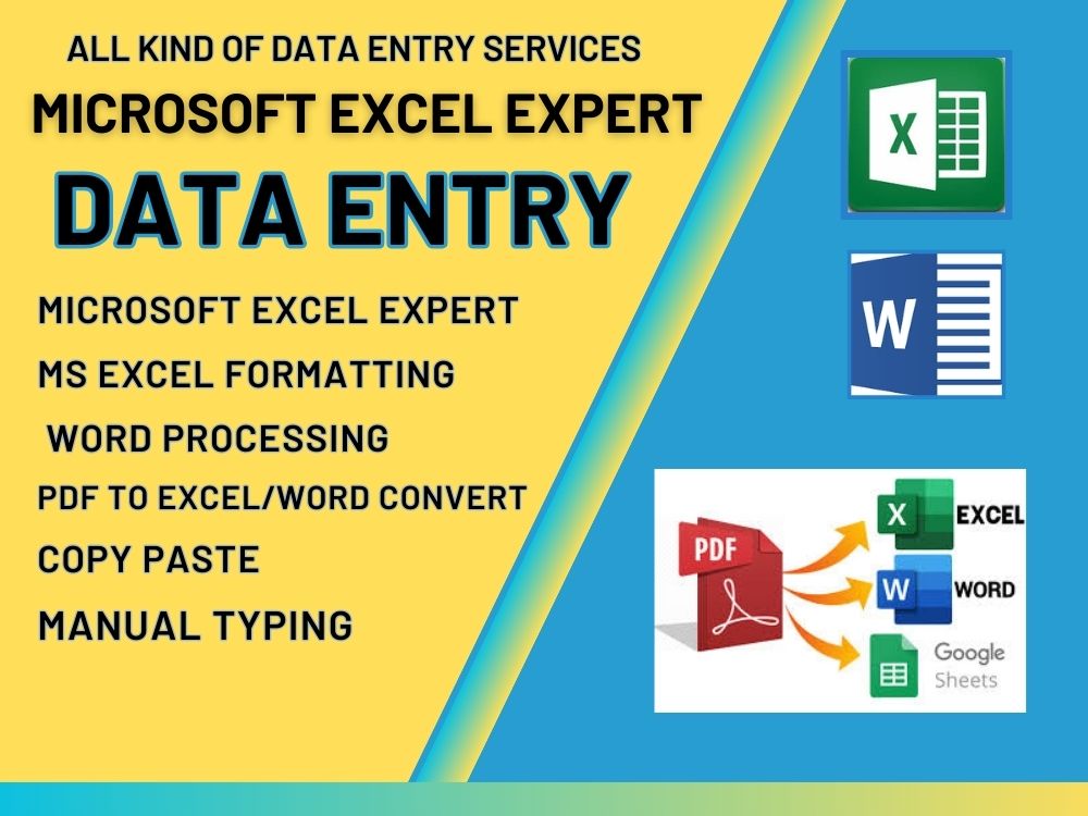 MS Excel Data Entry, Copy Past , Data Entry beginner with 100% accuracy | Upwork