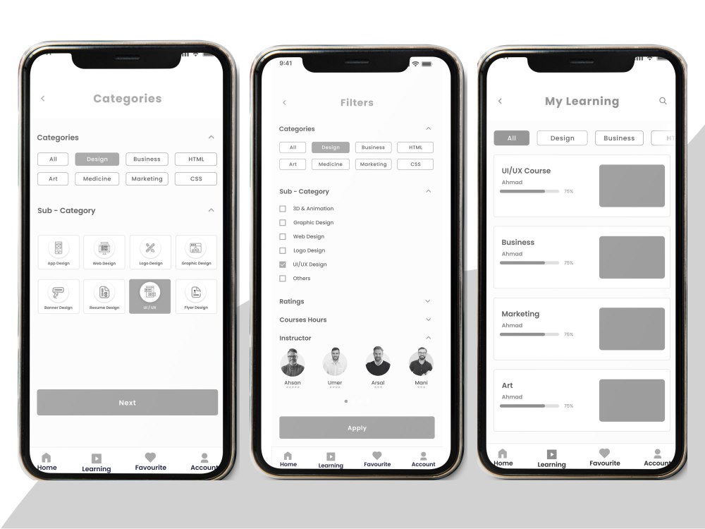 Custom Mobile Wireframes in Figma | Upwork