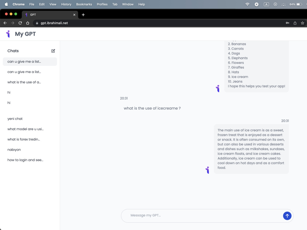 ChatGPT clone made with React/Redux, Tailwind, Node.js and AWS databse ...