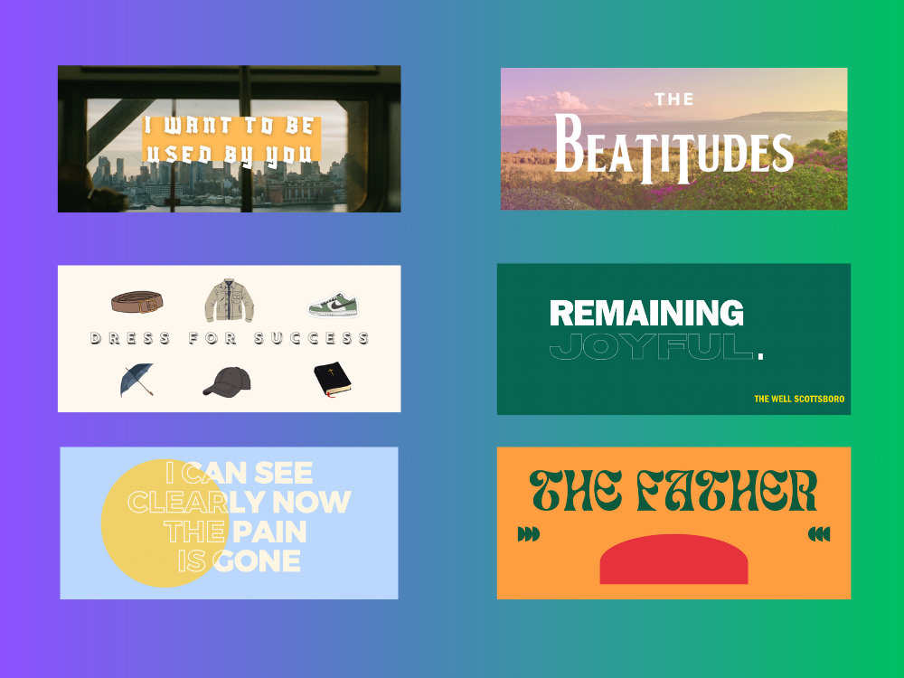 A dynamic sermon graphic and background slide that encourages ...