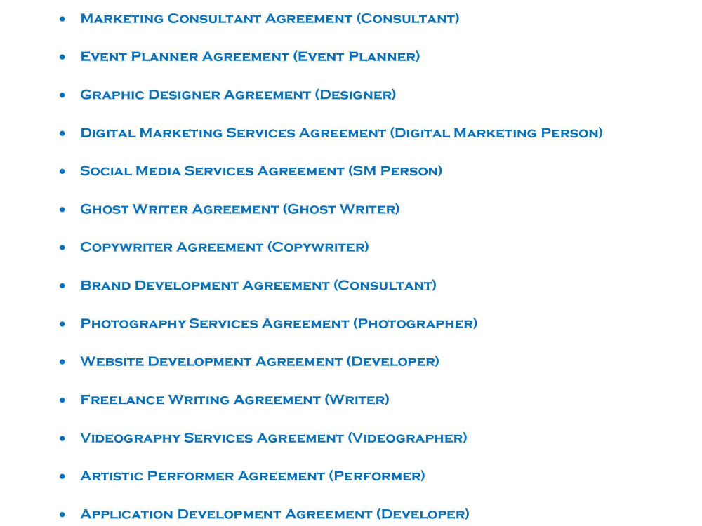 A template contract tailored to your industry--PDF and Editable MSWord. | Upwork