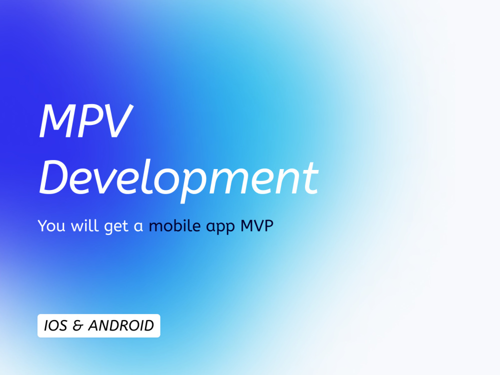 A mobile app MVP | iOS & Android | Upwork