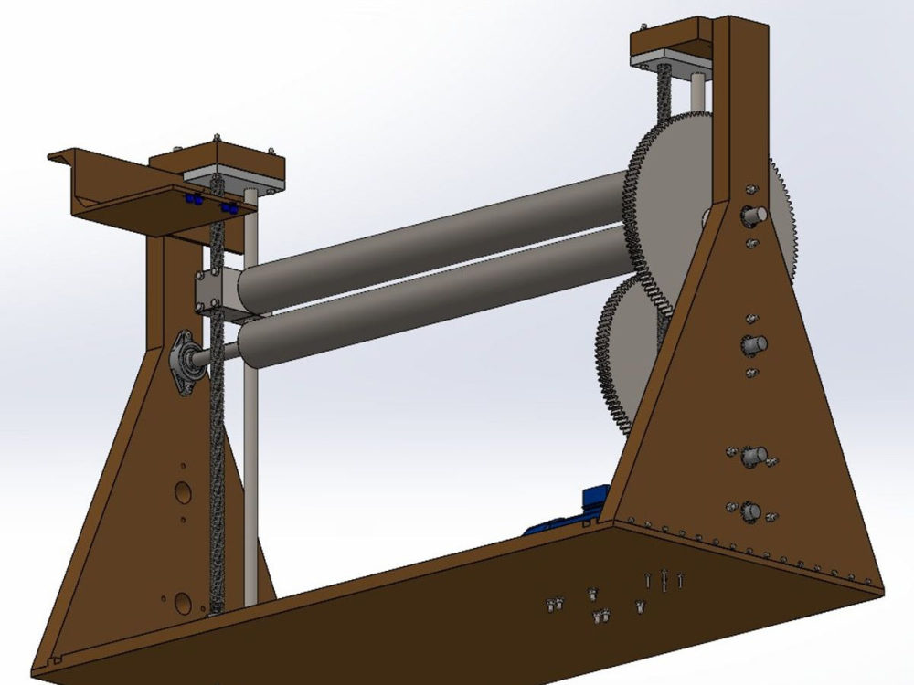 A mechatronic adjustable industrial full rolling mechanism with ...