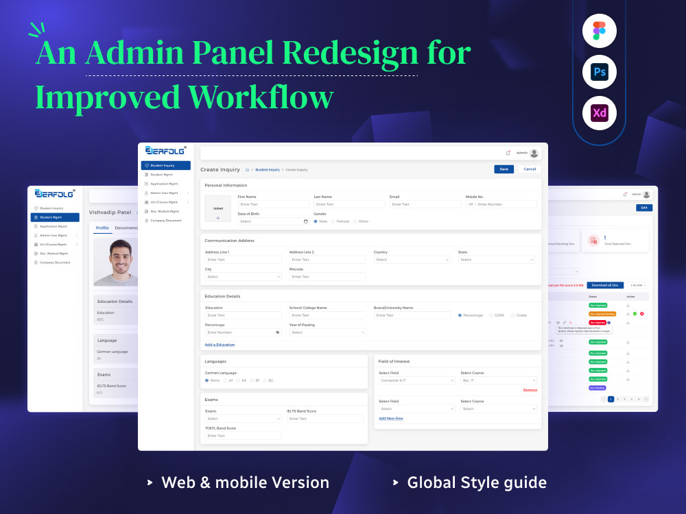 An Admin Panel Redesign for Improved Workflow | Upwork