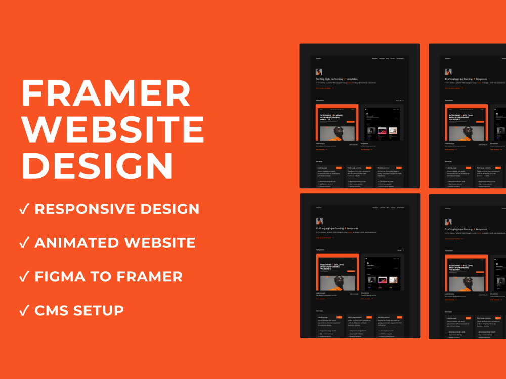Engaging Framer Landing Pages, Framer Animation & Framer CMS Integration | Upwork