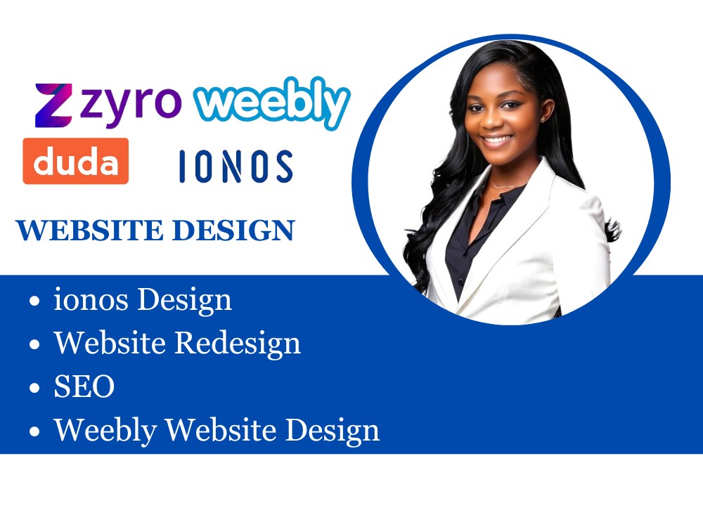 A design and redesign website using zyro,square,duda and ionos | Upwork