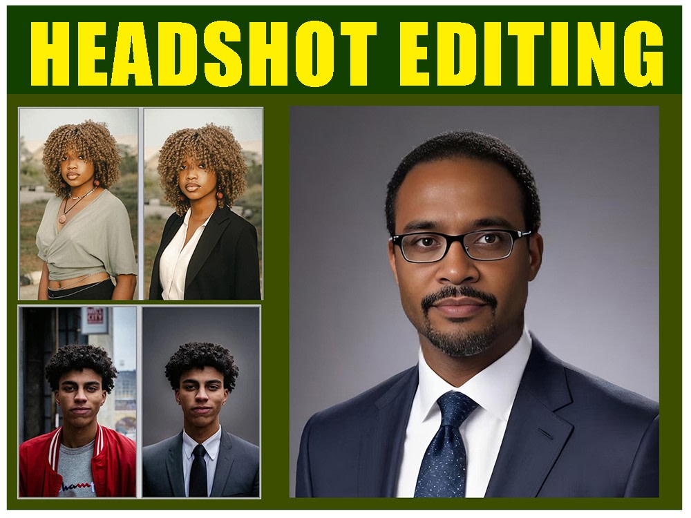 Official photo editing, Headshot edit and suit change | Upwork