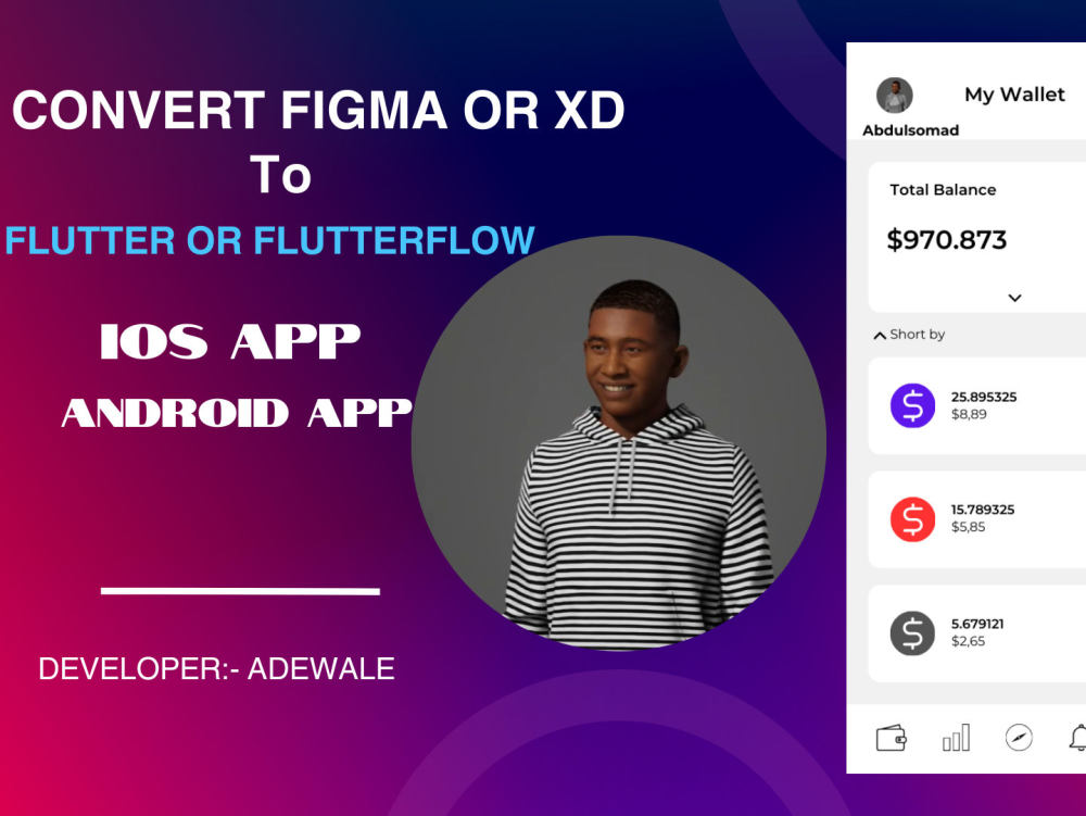 Convert figma or xd to flutter or flutterflow, mobile app for android ... Convert figma or xd to flutter or flutterflow, mobile app for android ...