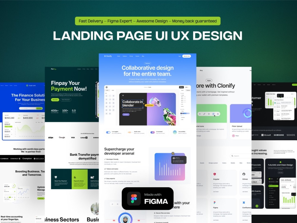 SaaS Landing page UI UX Design in Figma | Upwork