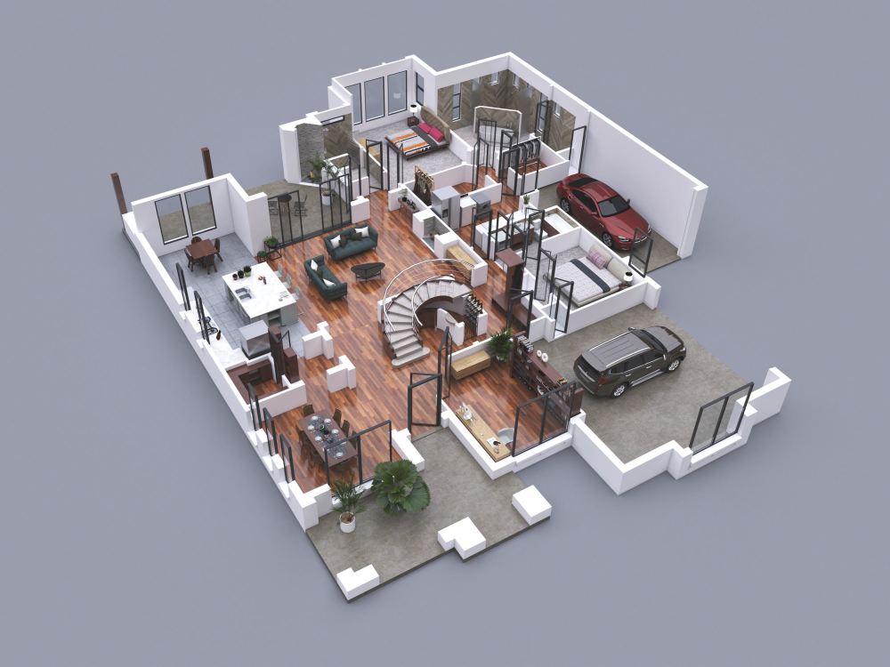 High quality 3d cut out floor plan renderings | Upwork