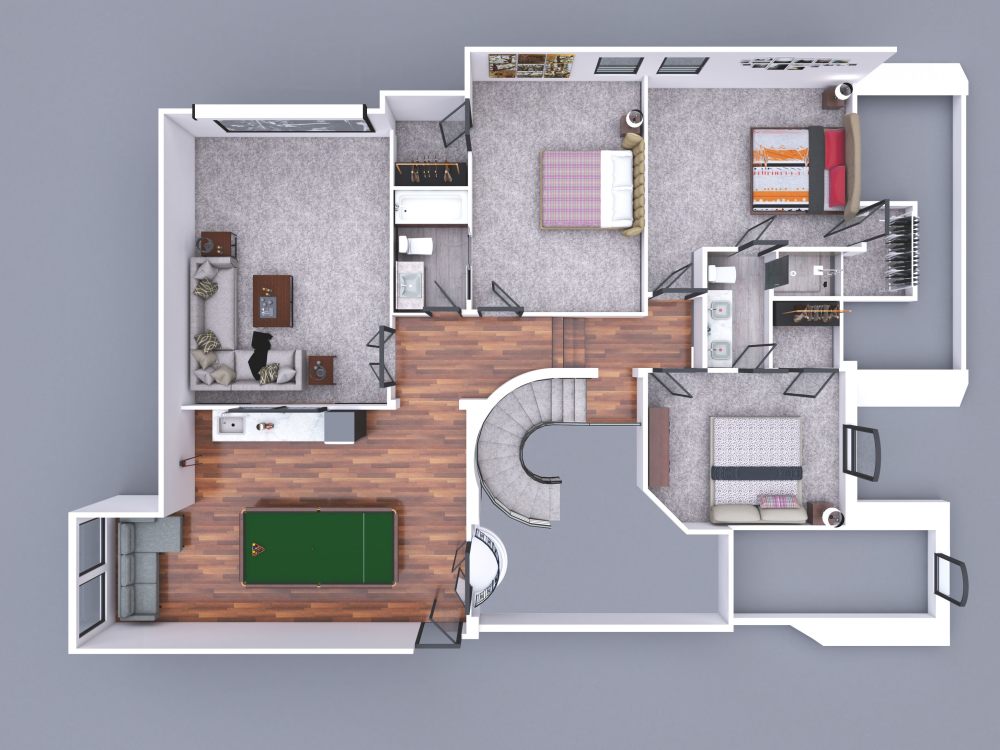 High quality 3d cut out floor plan renderings | Upwork