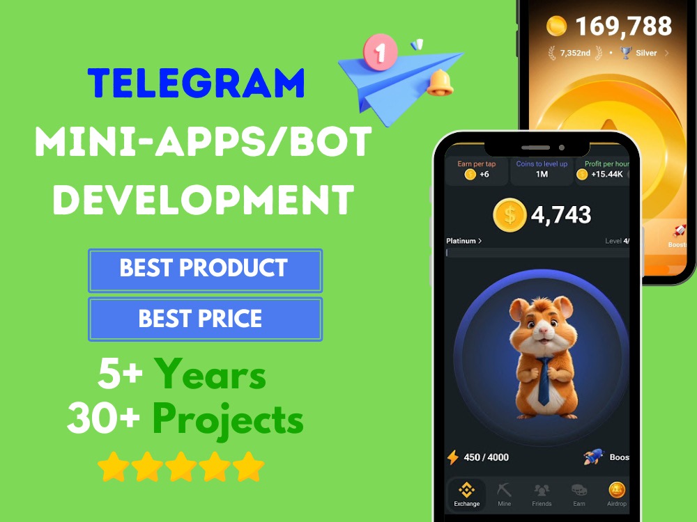Telegram bot crypto web3 telegram mini app | Upwork