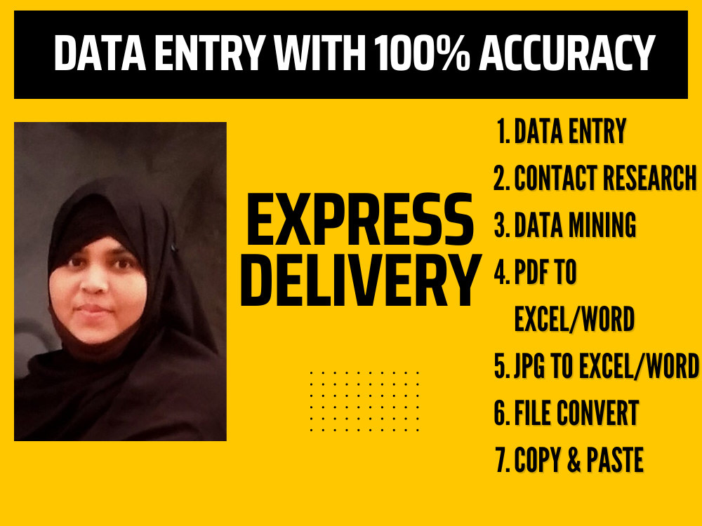 Data entry with 100% accuracy & express delivery | Upwork