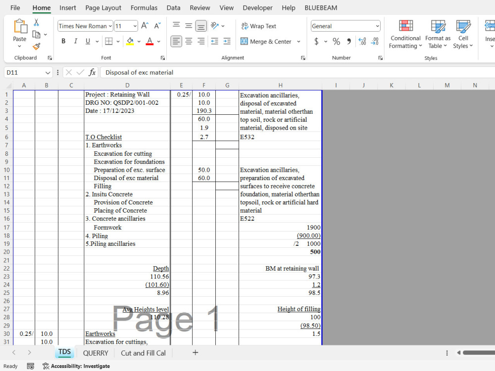 Quantity Surveying Dimension sheets, takeoffs & BOQ preparation | Upwork