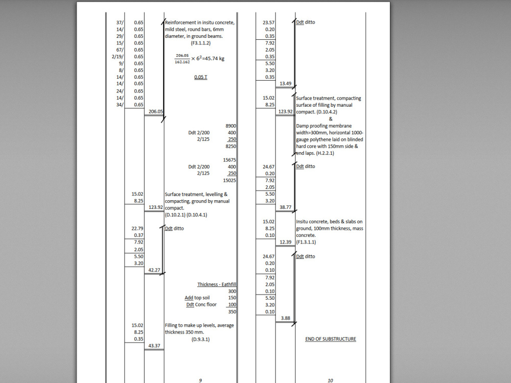 Quantity Surveying Dimension sheets, takeoffs & BOQ preparation | Upwork