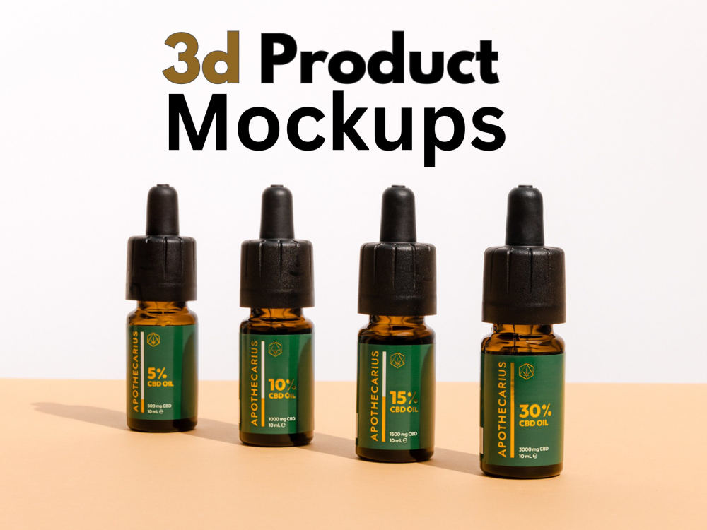 Digital 3d product mockup design in Adobe dimension | Upwork