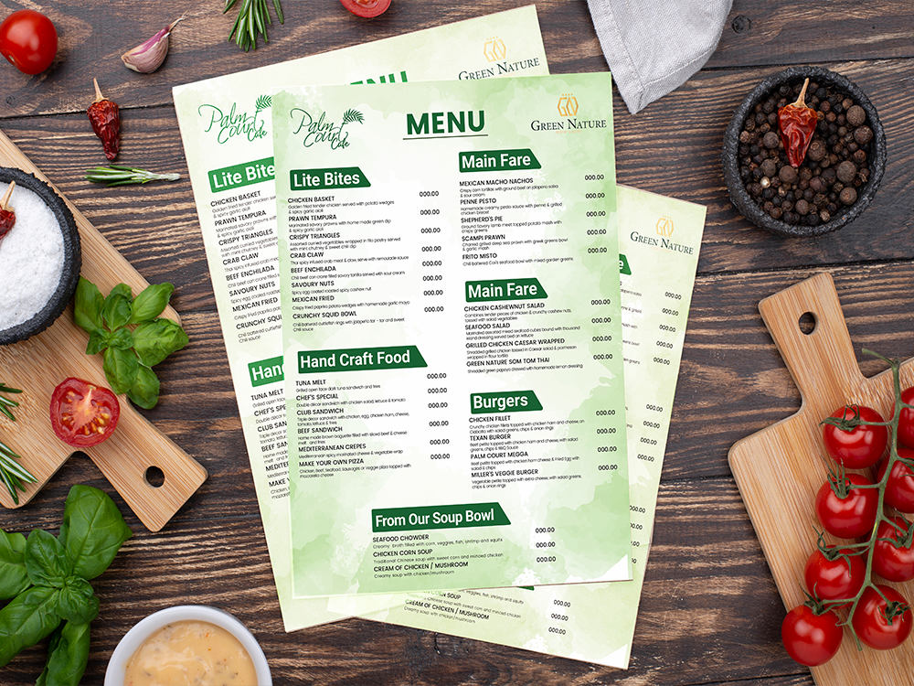Eye-catching Menu Card Design for Restaurants | Upwork