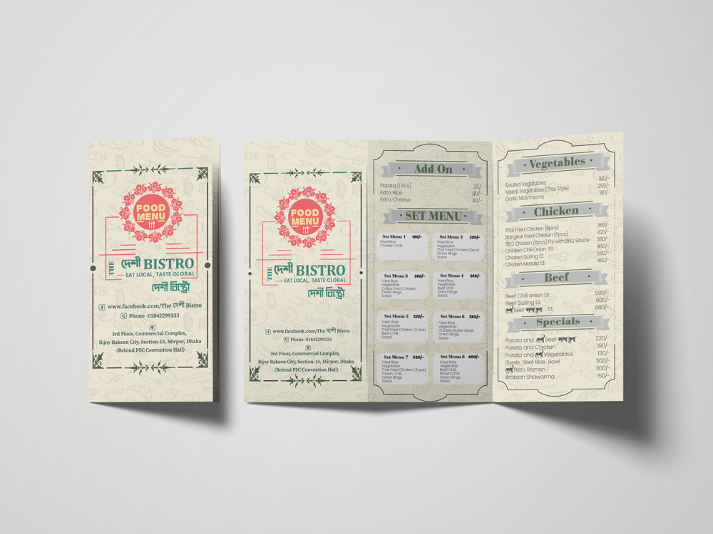 Eye-catching Menu Card Design for Restaurants | Upwork