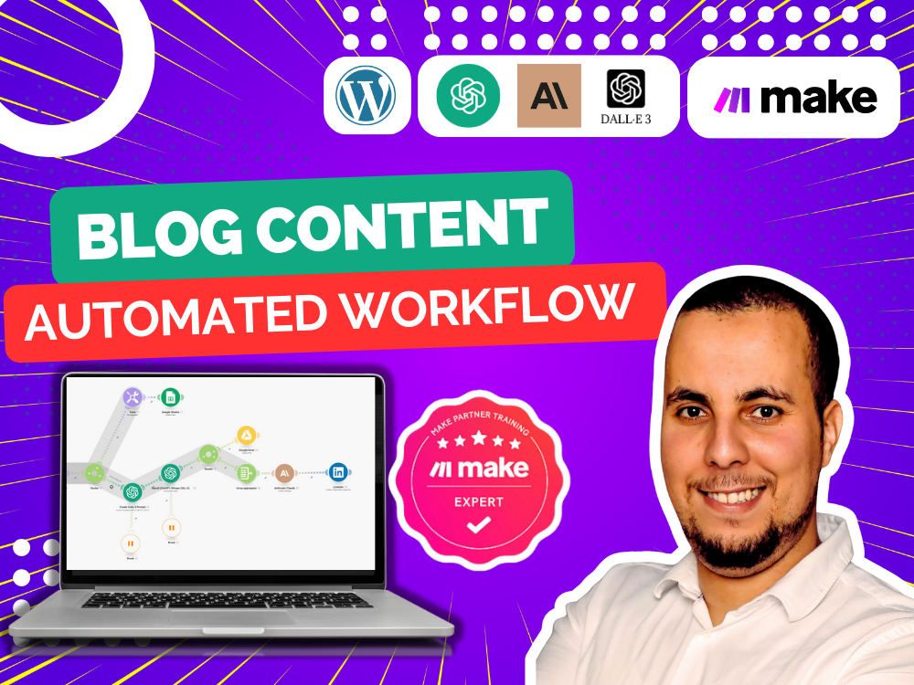 Automated blog content with ai powered workflow using make.com & OpenAI | Upwork
