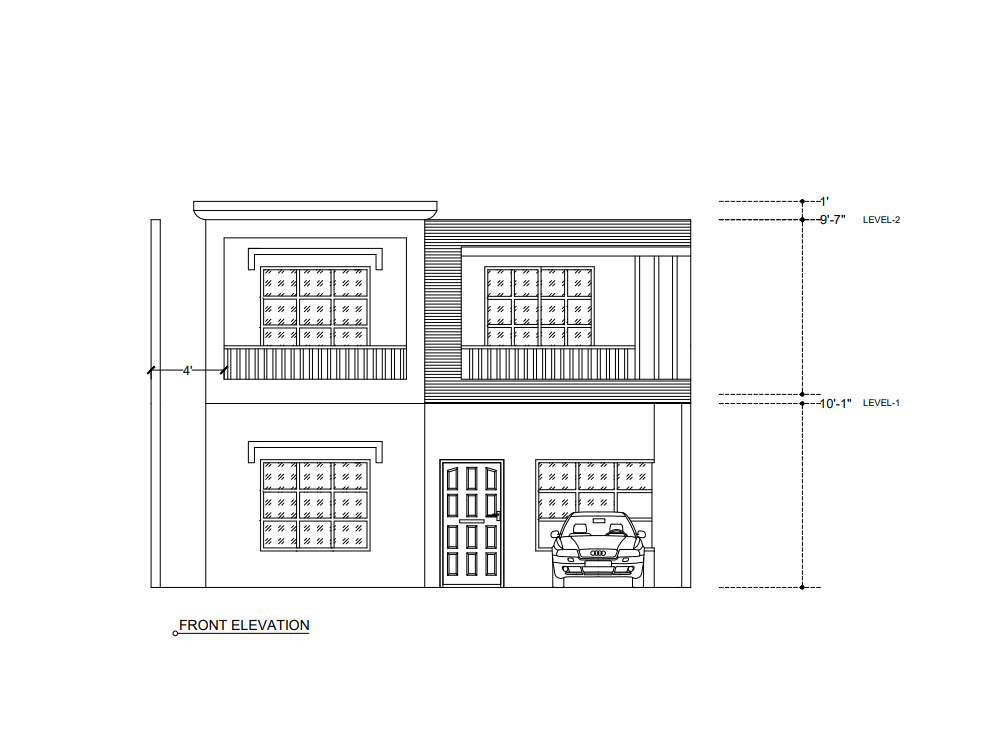 2d elevations and section | Upwork