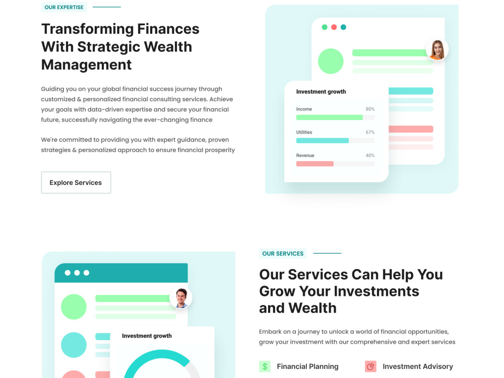 Business Consulting Website UI for Niche || UIUX Designing | Upwork