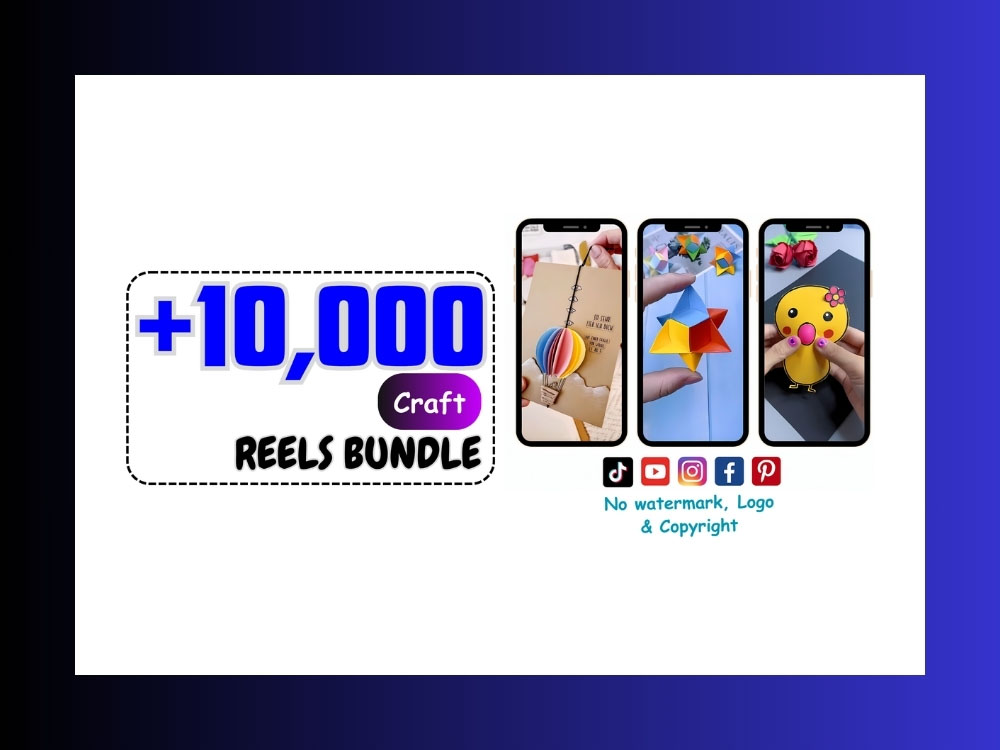 10k viral craft reels bundle youtube, instagram and tiktok | Upwork