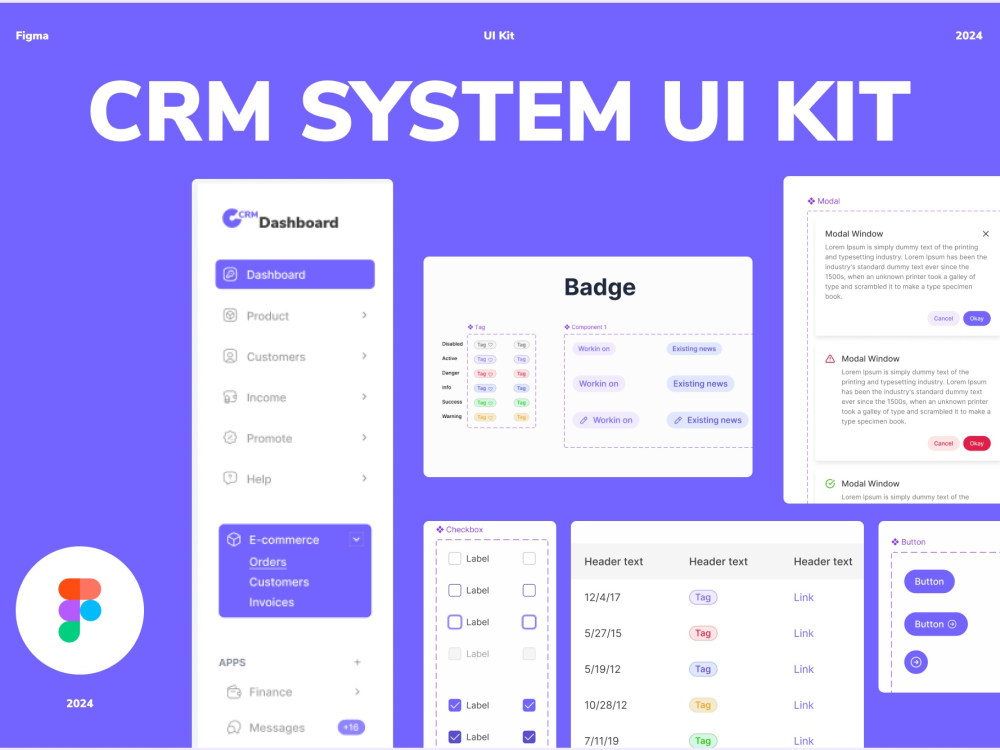 CRM System UI Kit | Upwork