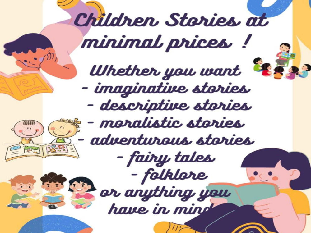 Catchy imaginative/descriptive stories & scripts with valuable life ...