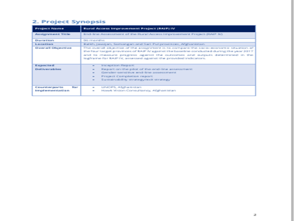 End-line Assessment of the Rural Access Improvement Project (RAIP IV) | Upwork