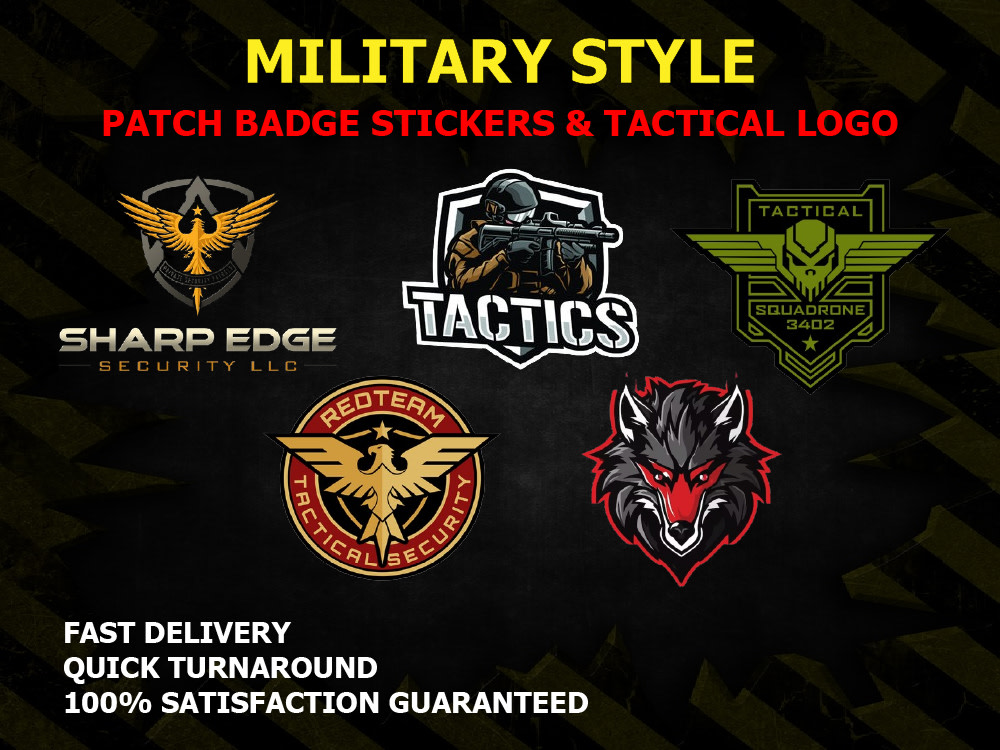 A custom military patch vintage logo stickers label badge and emblem ...