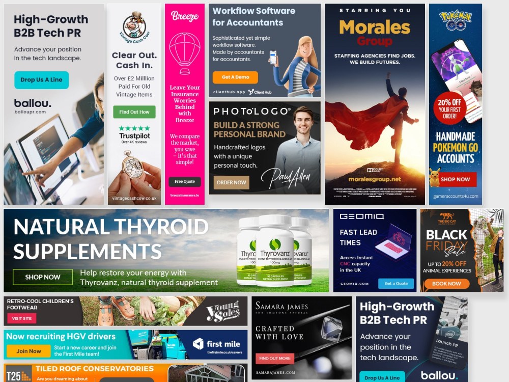 A Google Display Ad Set (10 Banners) | Upwork