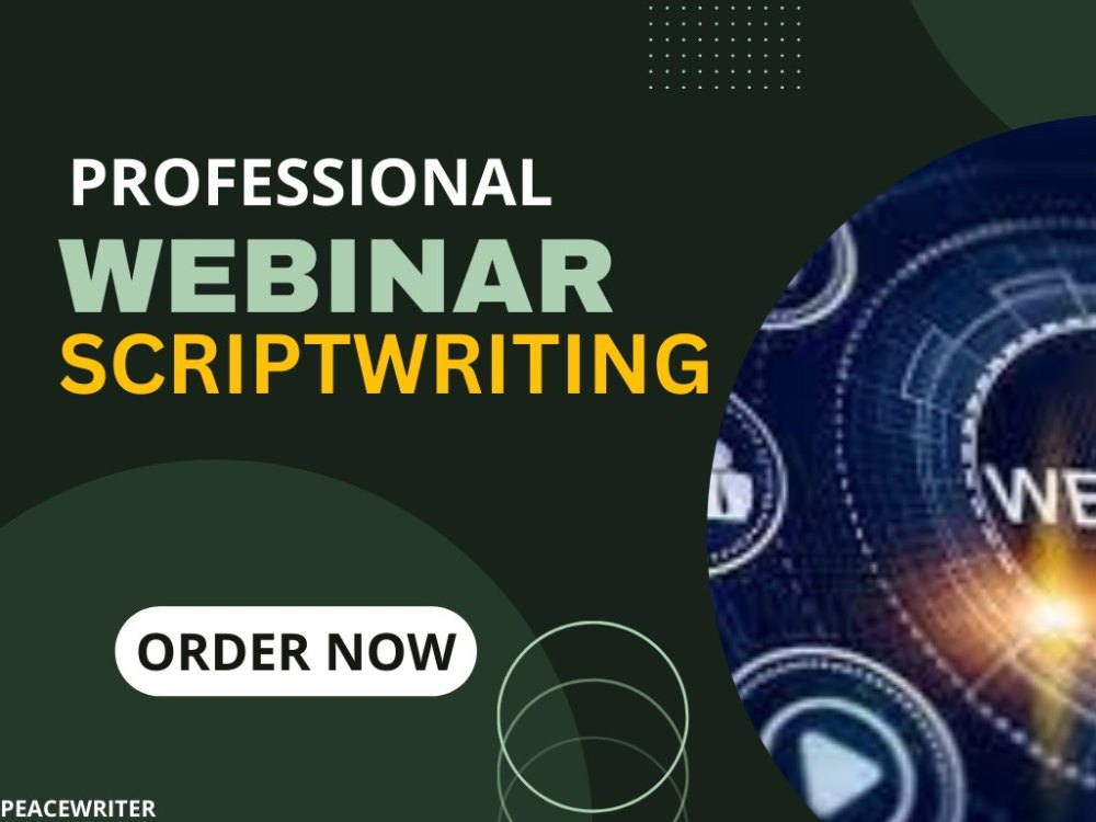 An engaging and captivating webinar script and visual presentation | Upwork
