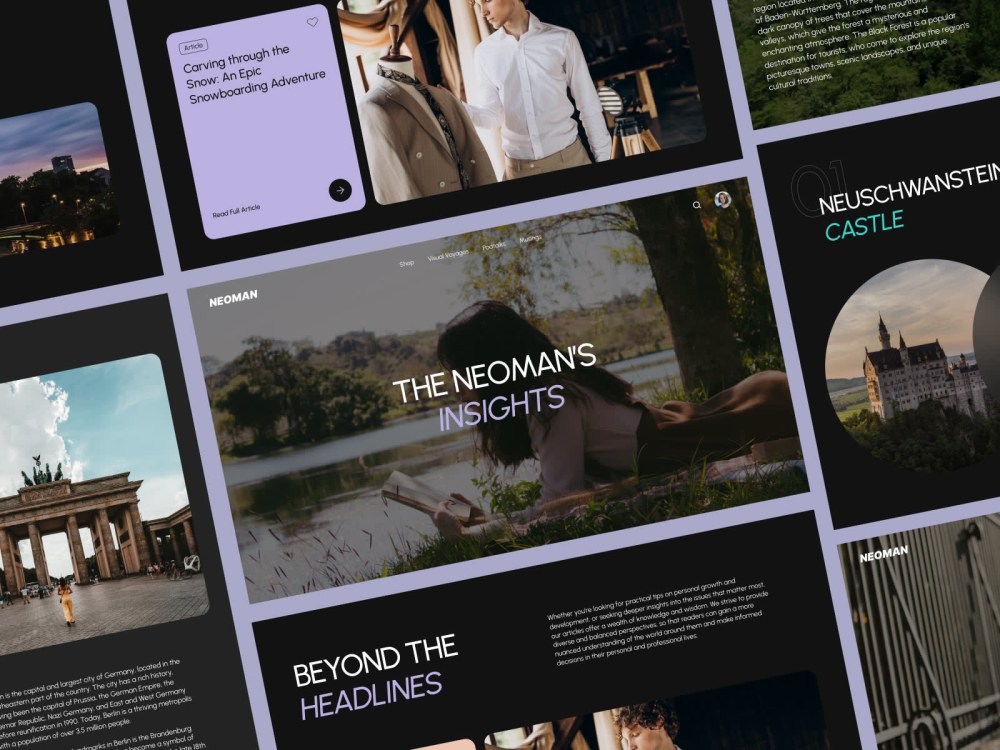 An Interactive Website Design For Your Blogs and Contents | UX & UI ...