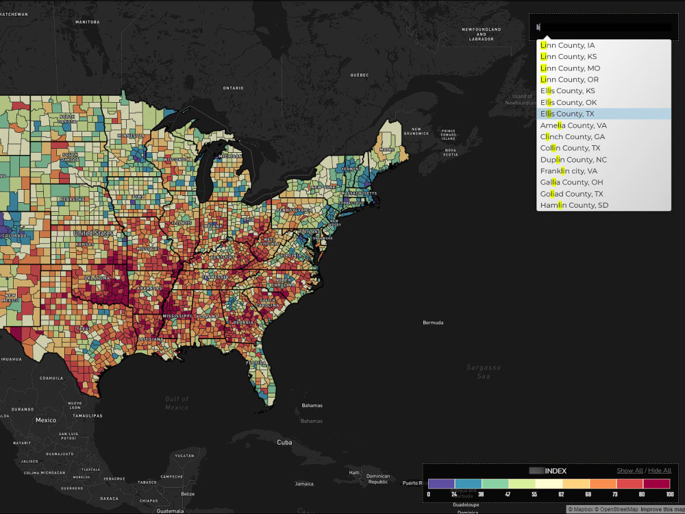 A vivid MapBoxGL interactive map with various logic and context infos ...