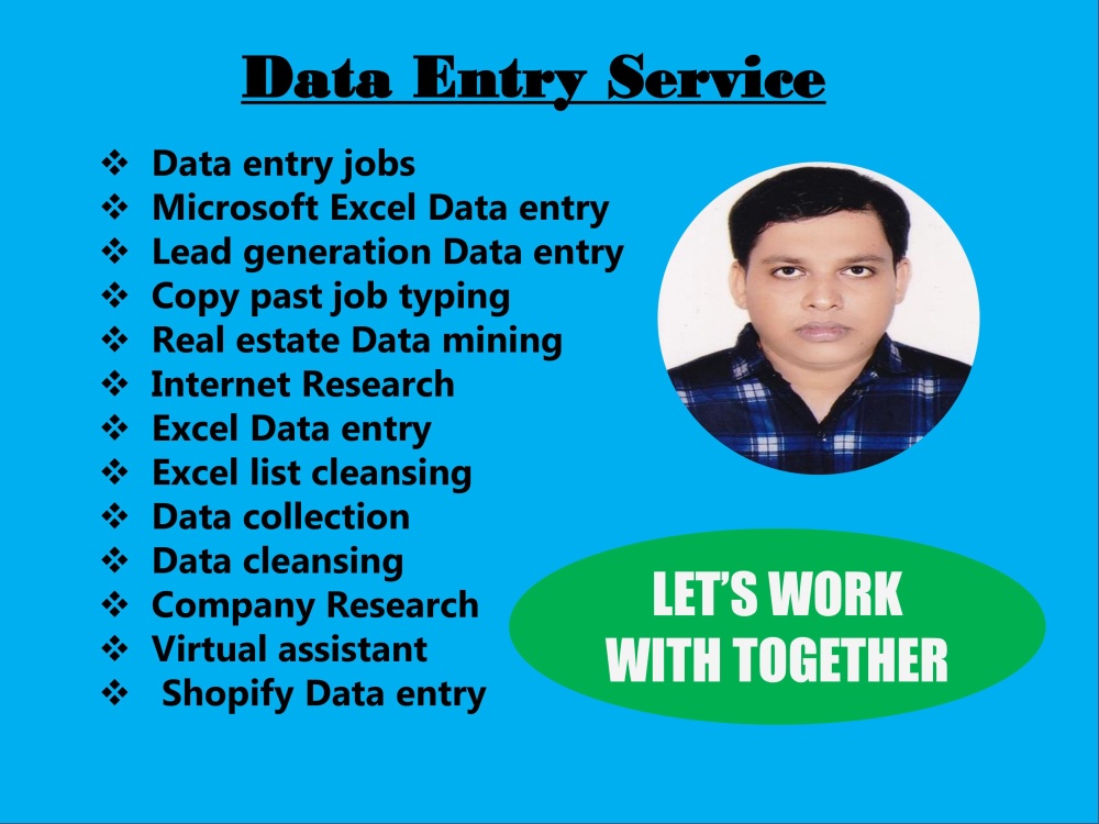 Data entry, Data entry Specialist, Data entry job Excel, Data cleaning ...