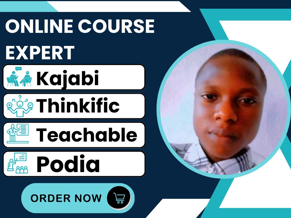 Online Course Website on Kajabi, Thinkific, Teachable, Podia, Learnworld | Upwork