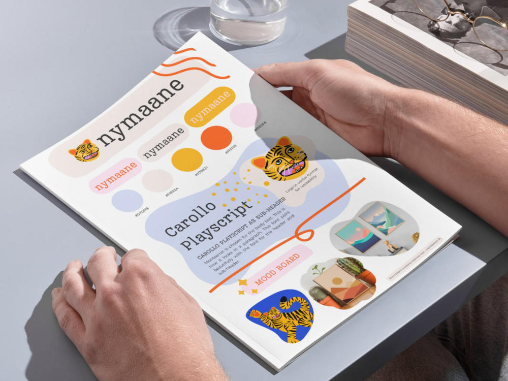 A Brand Identity Board including hand-chosen brand colors and ...