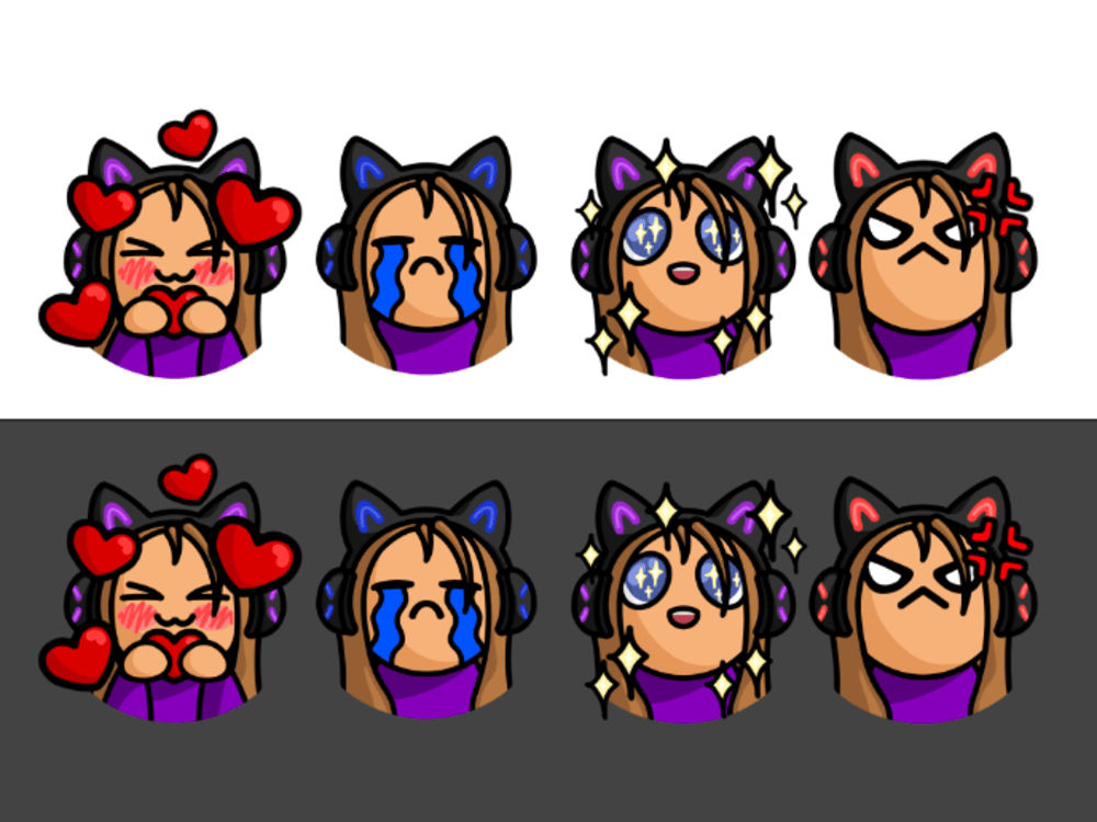 Cute, simple, twitch emotes. | Upwork