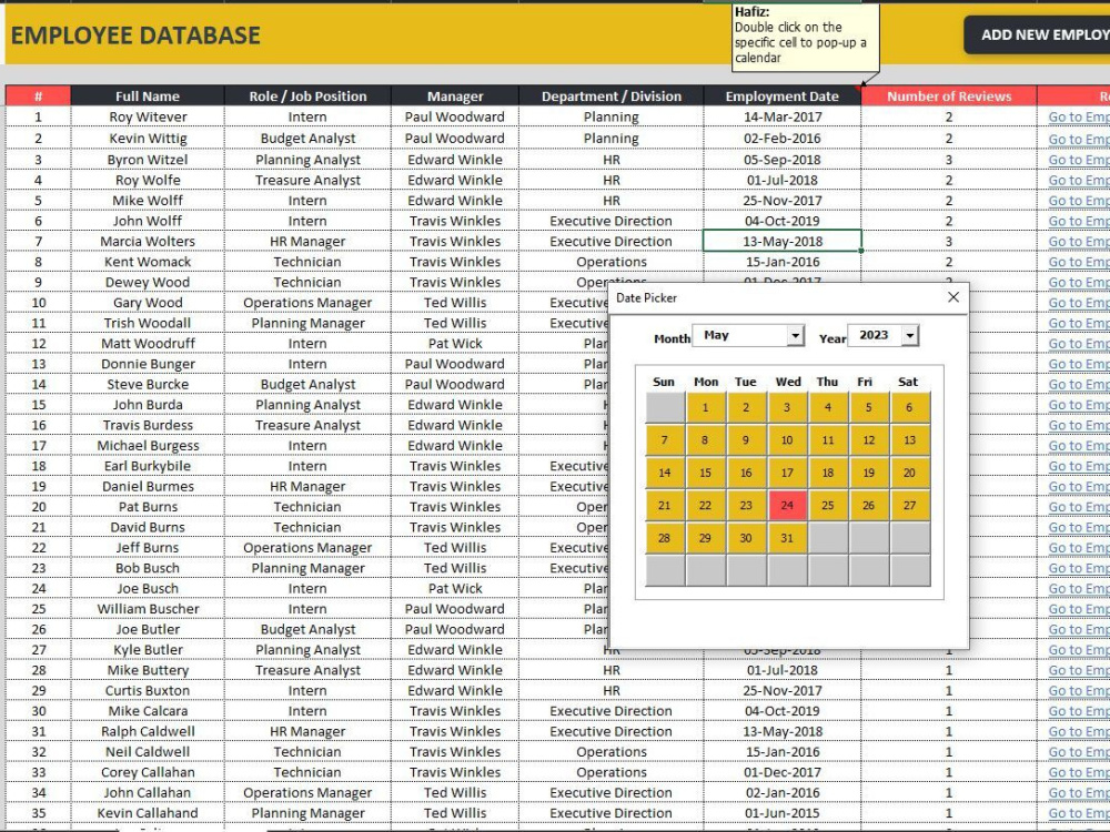 Dynamic Performance Review Excel Dashboard Template | Upwork