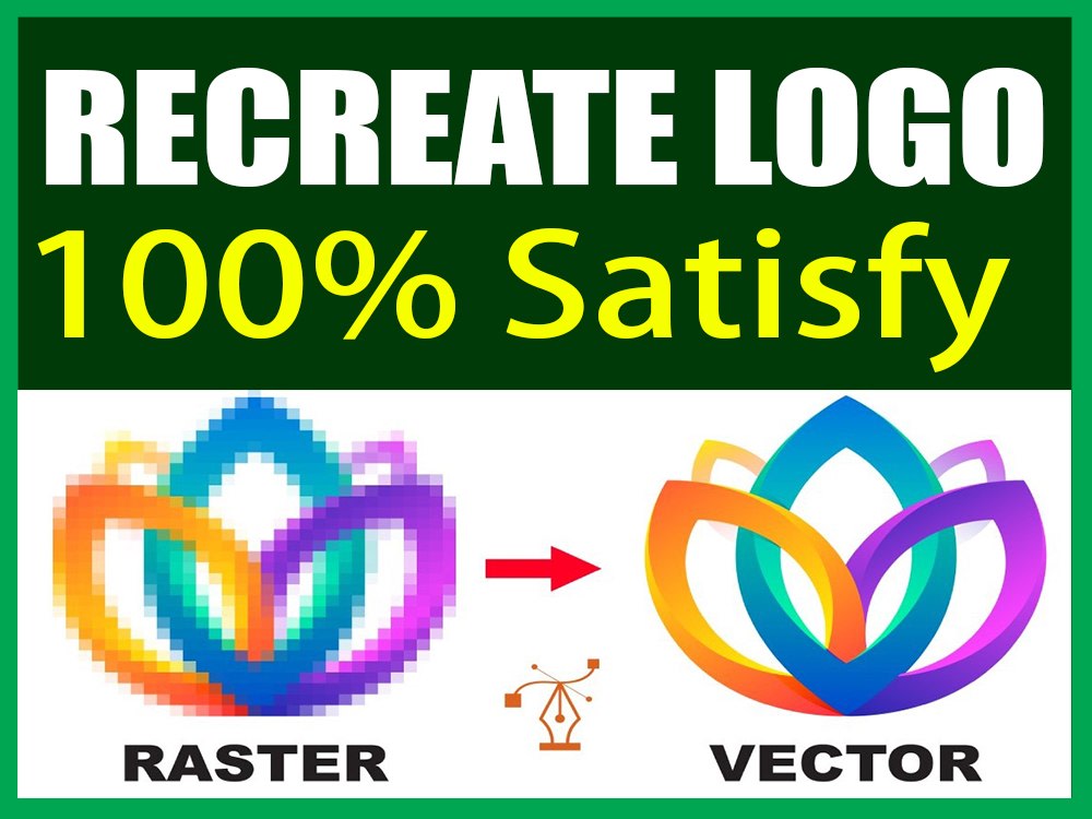 Recreate existing logo, Vectorize, Raster to vector by Adobe Illustrator | Upwork