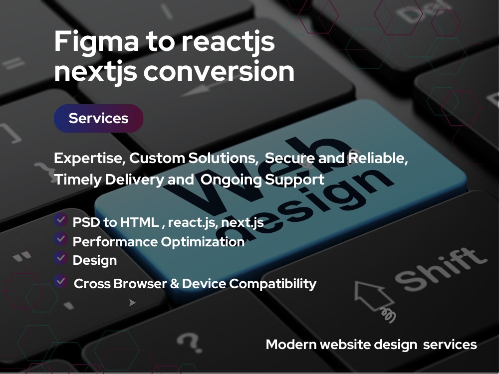 Convert figma designs into pixel perfect, responsive react js or next js | Upwork