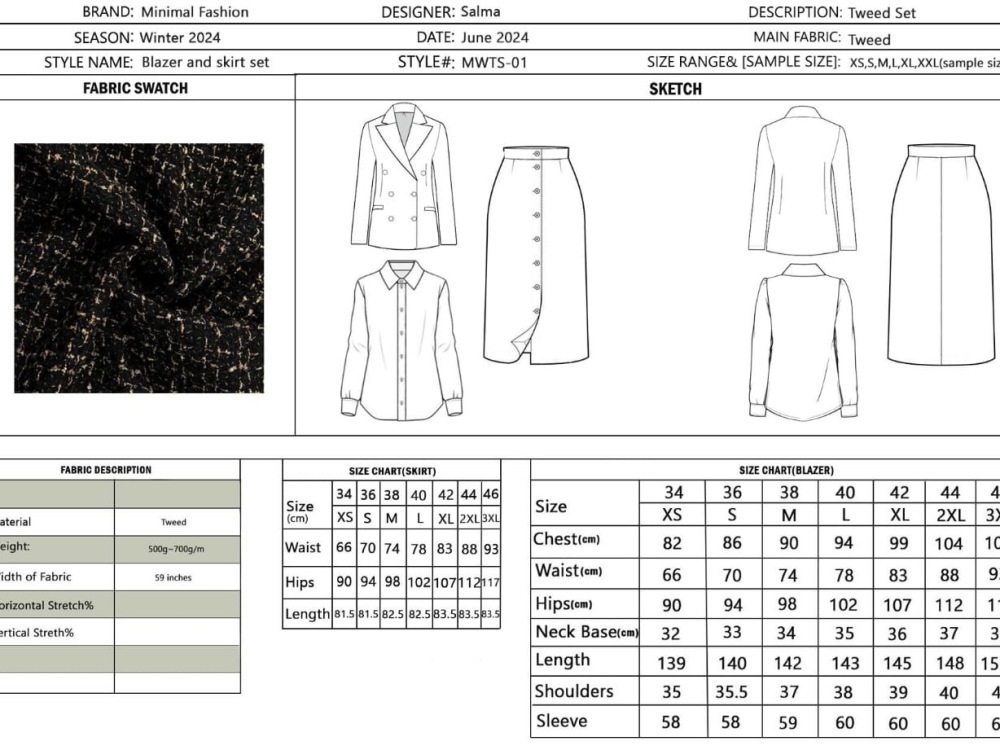 A 2 Pages Detailed Tech Pack | Upwork