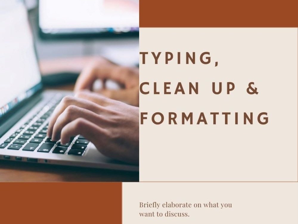 A Microsoft word typing and formatting that is error free, PDF to MS ...