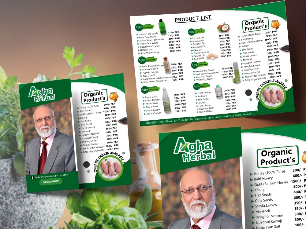 Modern product menu design | Upwork