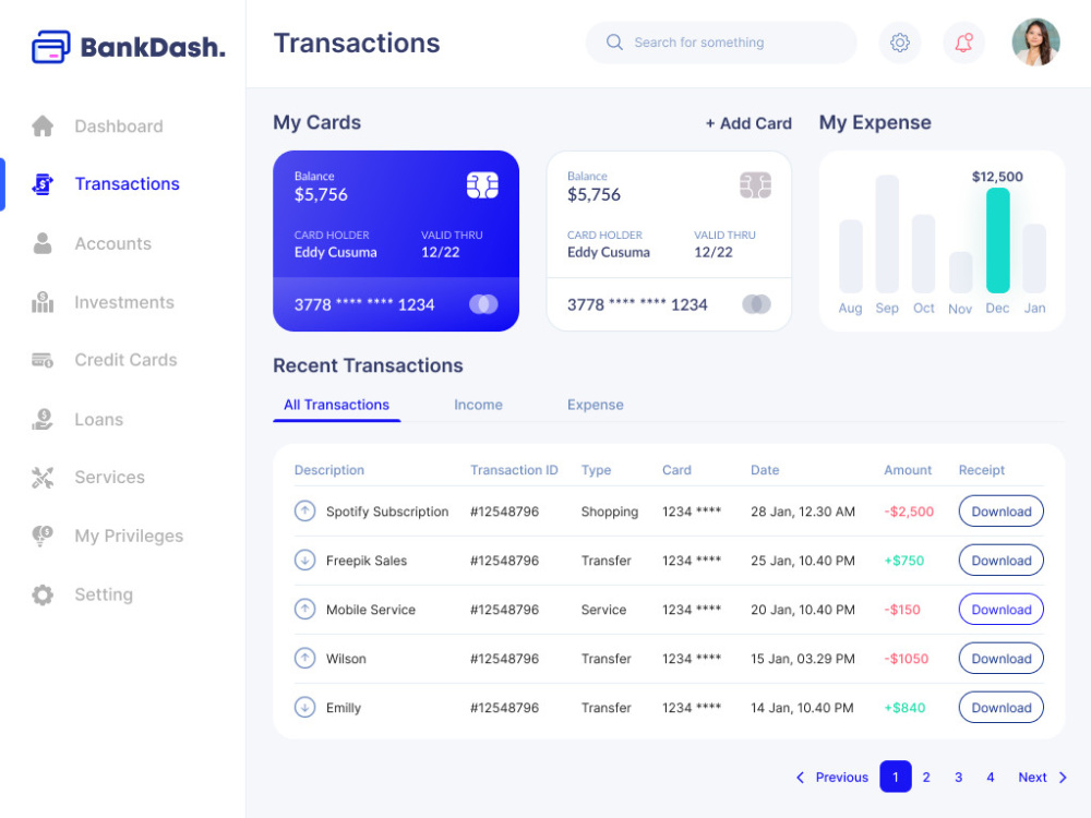 Bank Dashboard || Bank website Dashboard || Dashboard UI UX Designing ...
