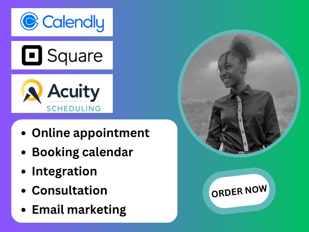 Calendly, Acuity, Square, Tidycal Scheduling Online Booking Appointment | Upwork