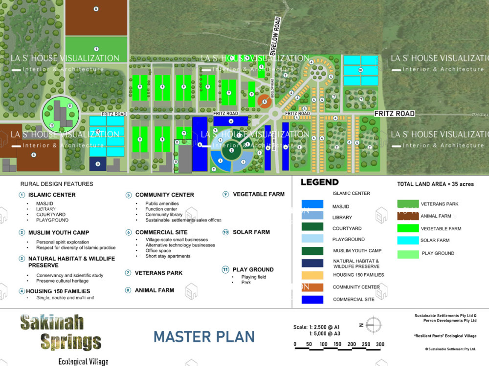 Architectural Site Plan, Photoshop Rendered Master And Landscape Design ...